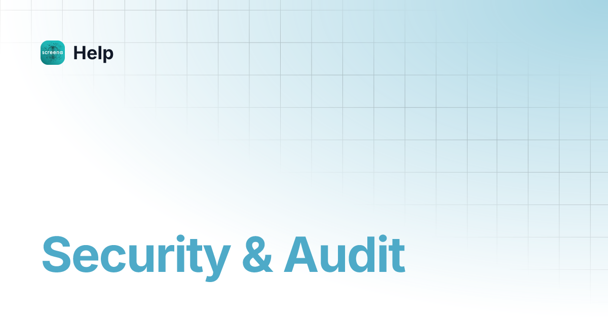 Security & Audit | Help