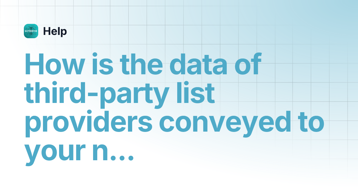 How is the data of third-party list providers conveyed to your name ...