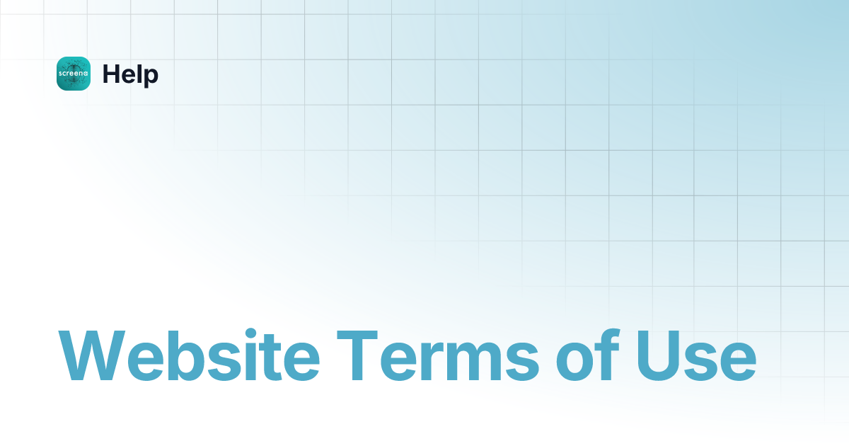 Website Terms of Use | Help